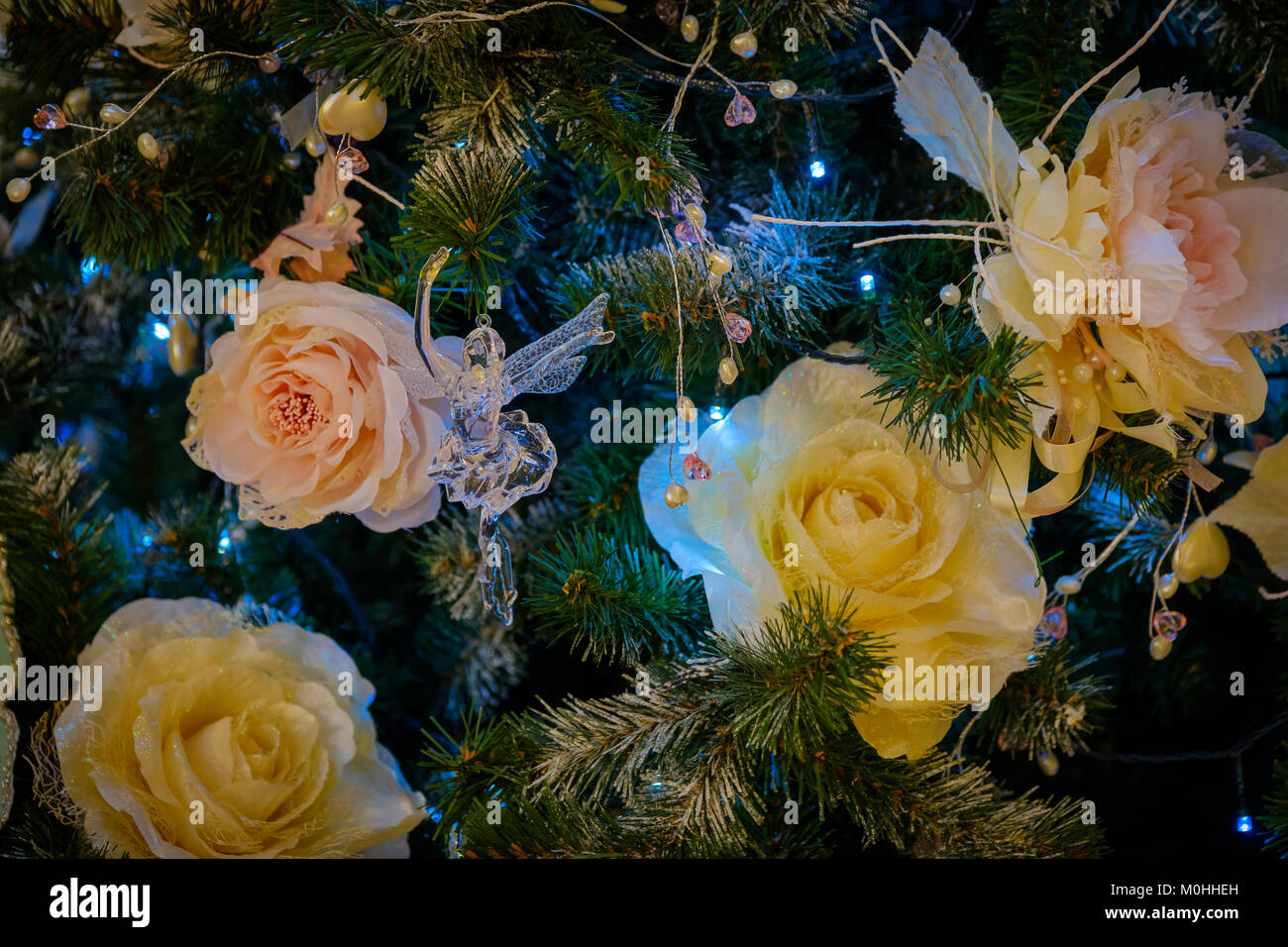 Christmas tree decorations macro Stock Photo - Alamy