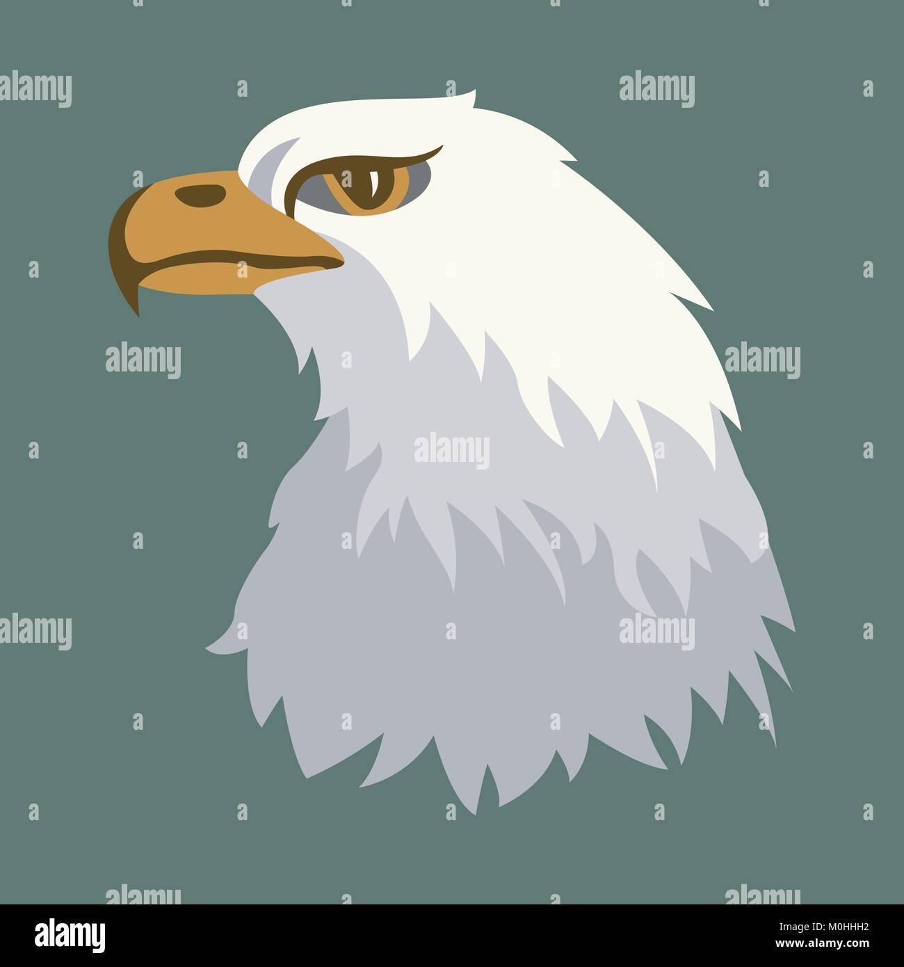 eagle head vector illustration flat style profile side Stock Vector ...