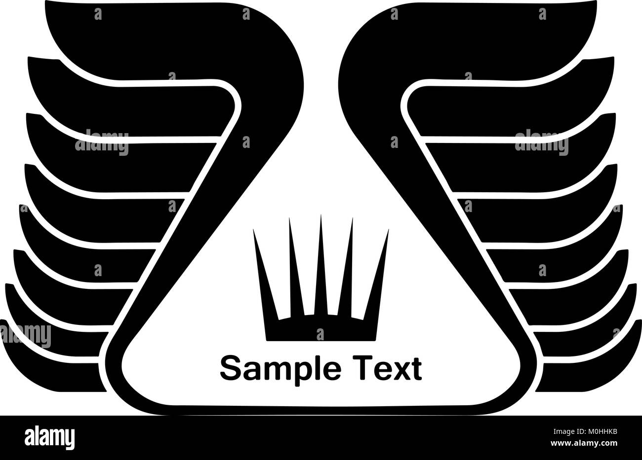 Wings design with crown Stock Vector Image & Art - Alamy