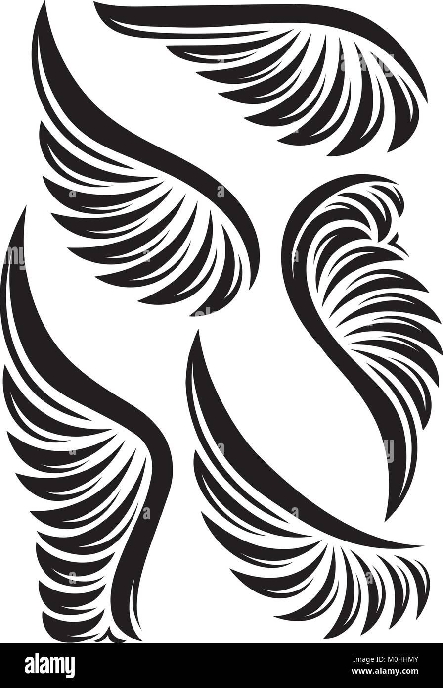 Set of five vector wings Stock Vector Image & Art - Alamy