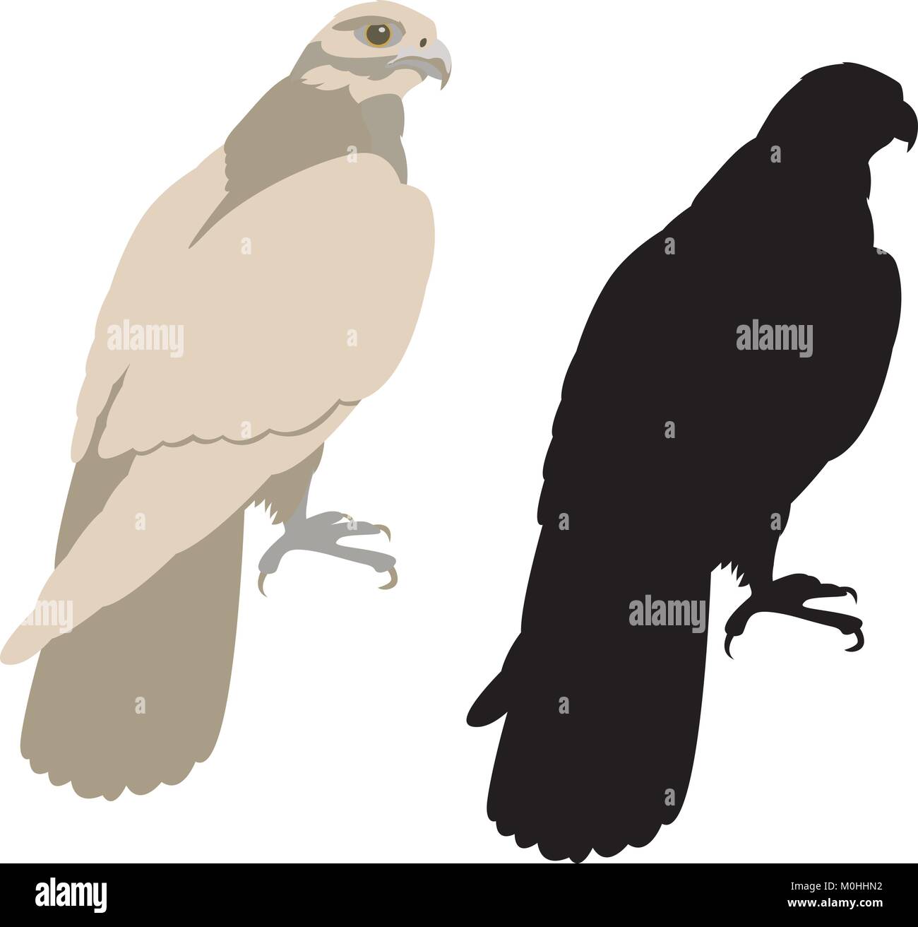 eagle black silhouettevector illustration flat style profile side Stock ...