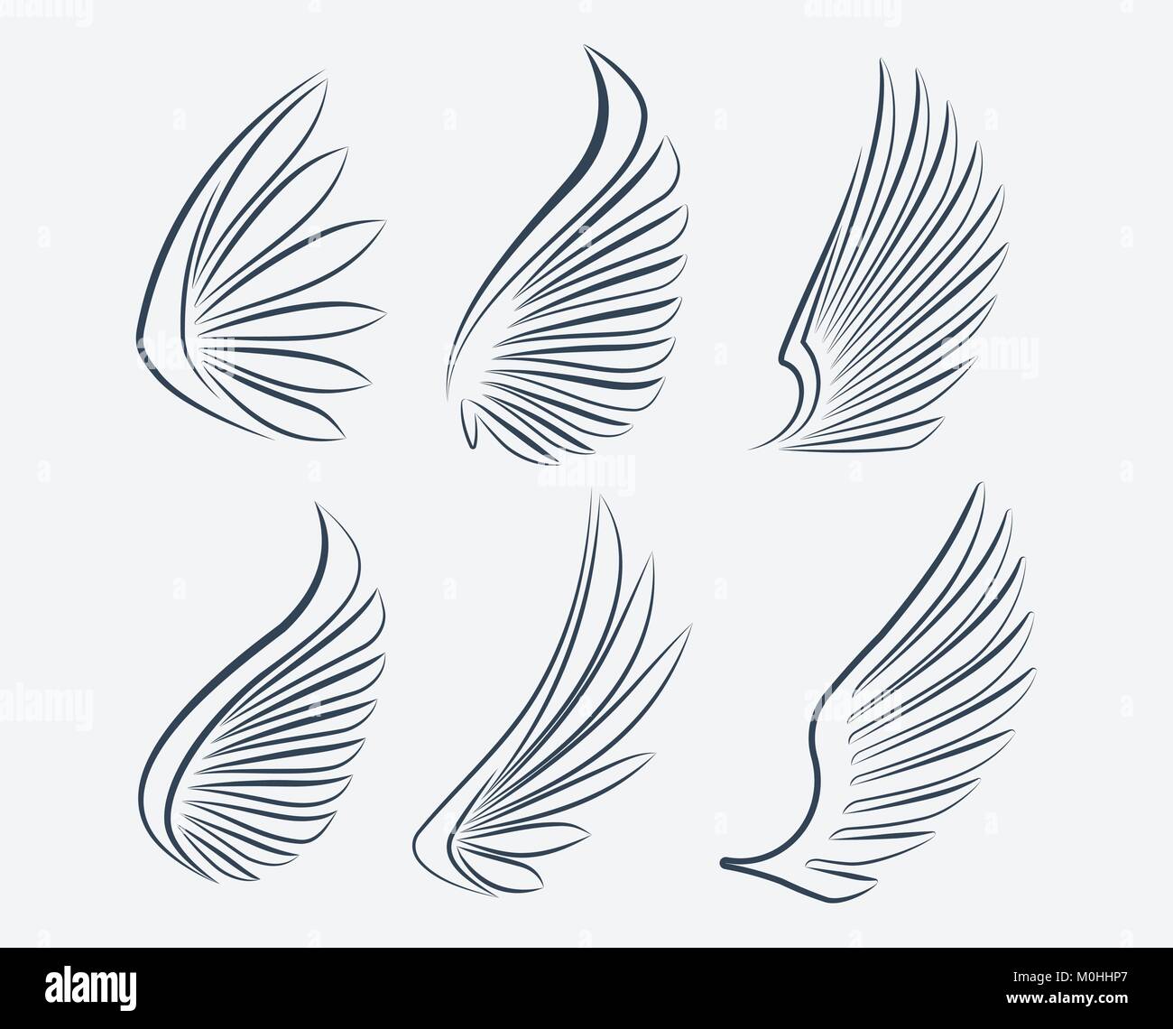 Six wings Stock Vector Images - Alamy