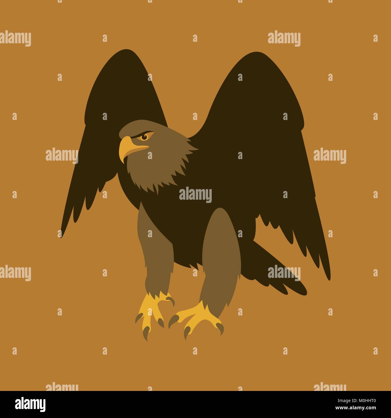 eagle vector illustration flat style front side Stock Vector Image ...