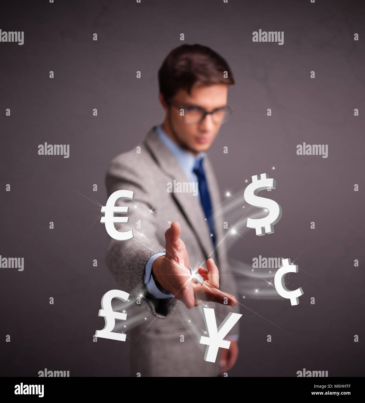 Man throwing money notes hi-res stock photography and images - Alamy