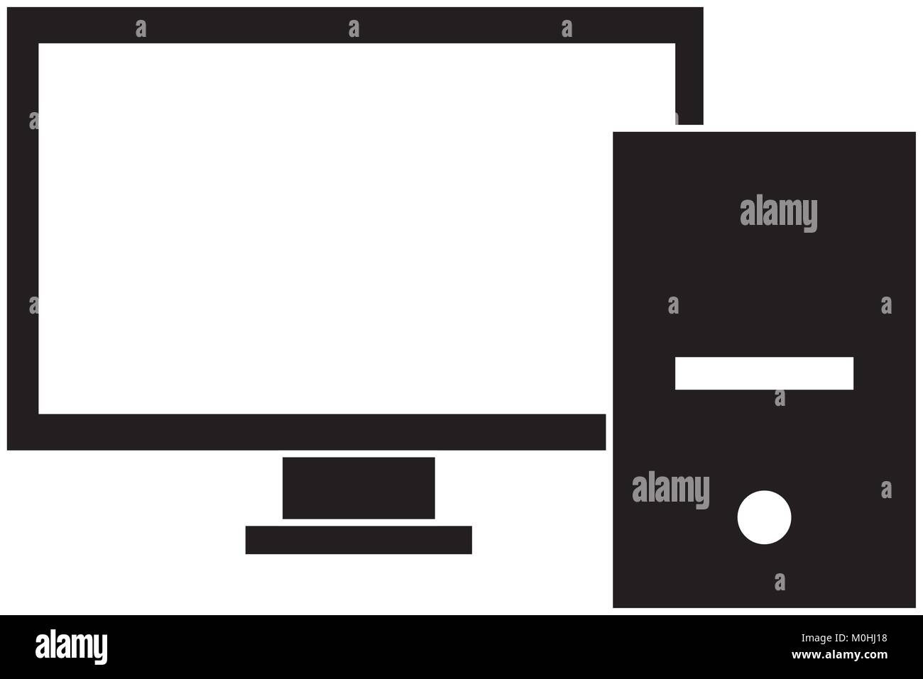 computer desktop isolated icon Stock Vector Image & Art - Alamy