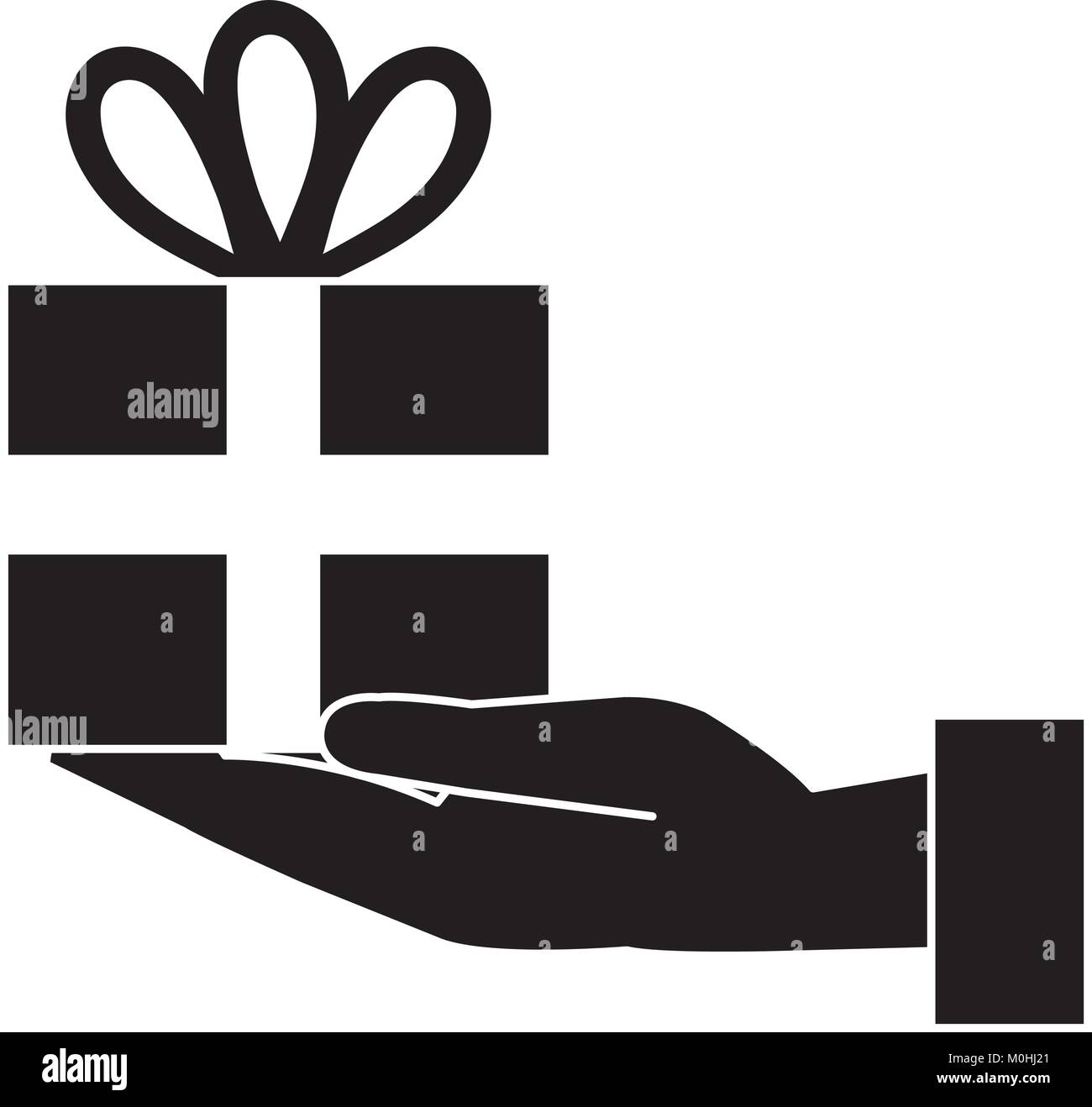 hand with gift box present icon Stock Vector Image & Art - Alamy