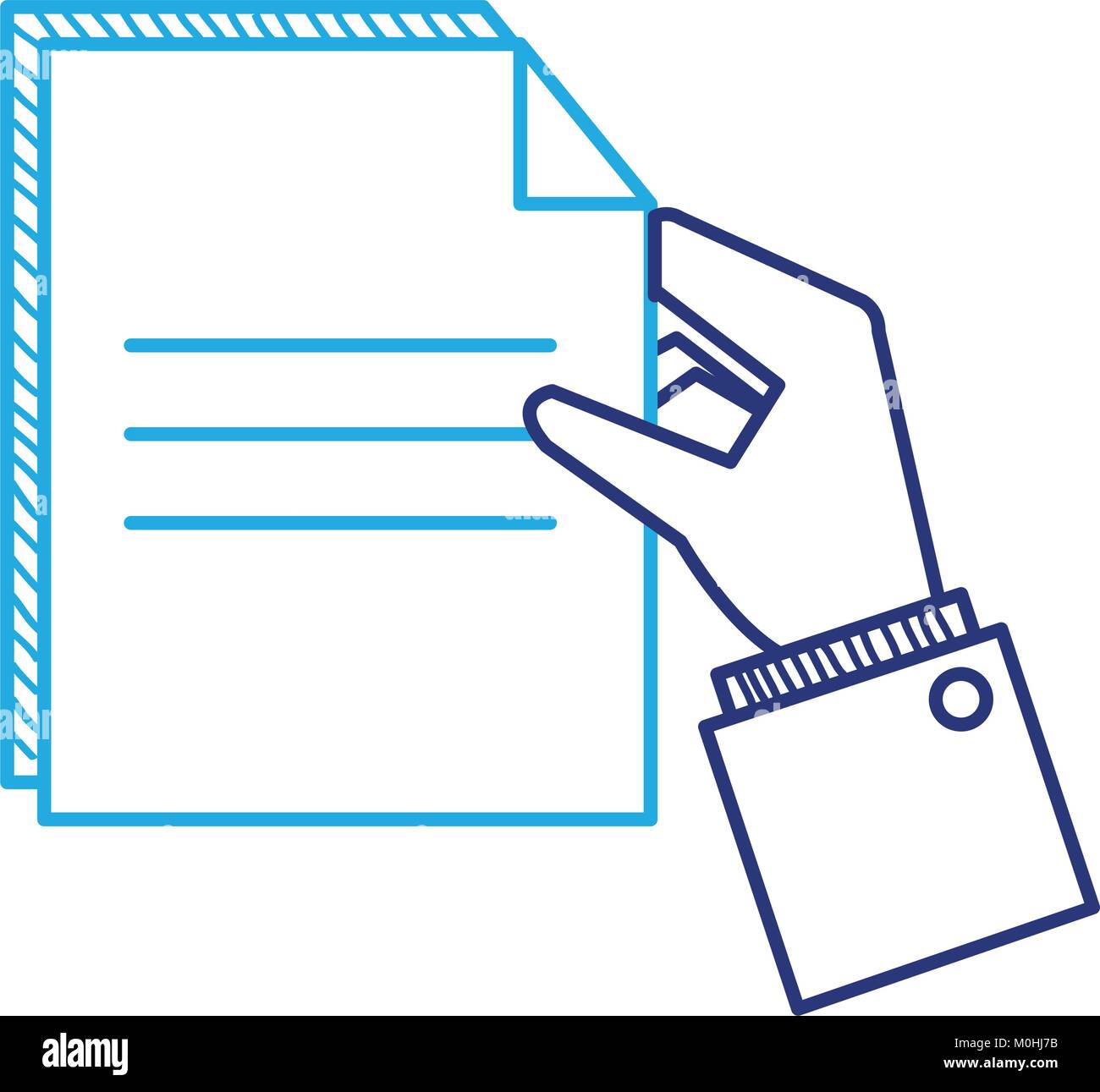 hands with paper document Stock Vector Image & Art - Alamy