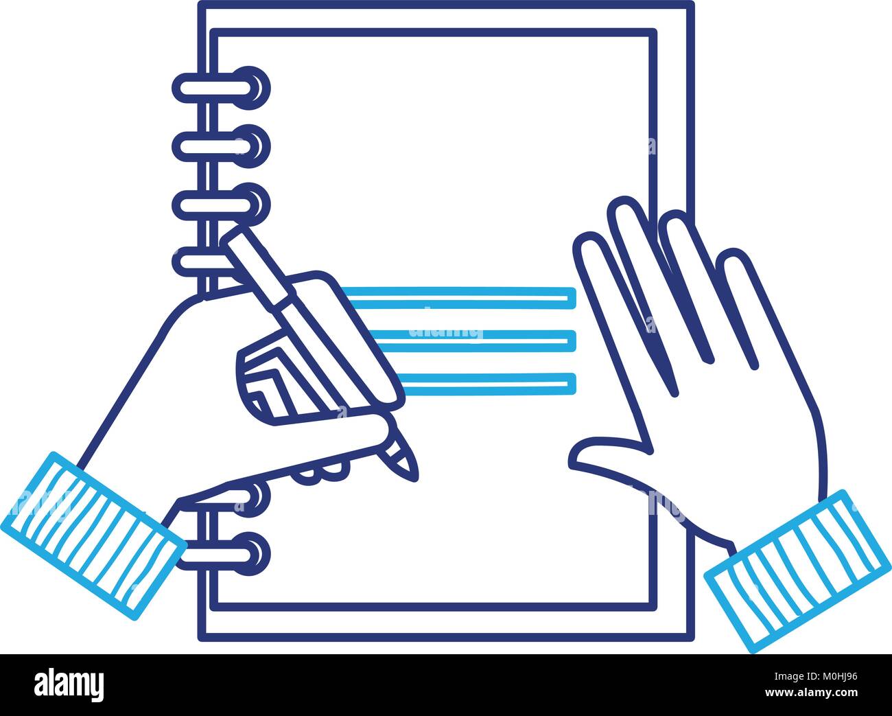 note book with hand writen Stock Vector Image & Art - Alamy