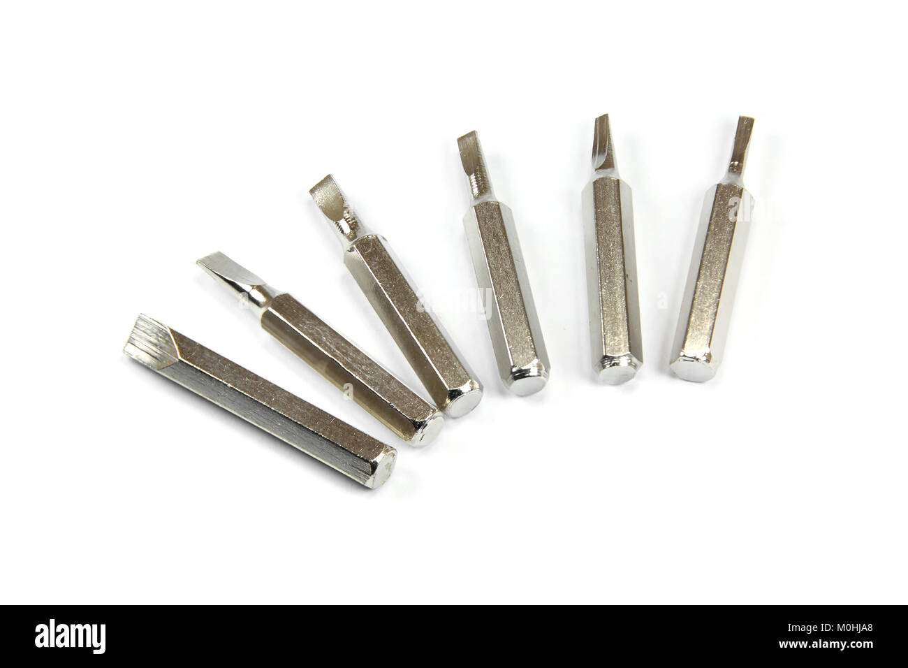 Closed up screwdriver heads set isolated on white background Stock ...