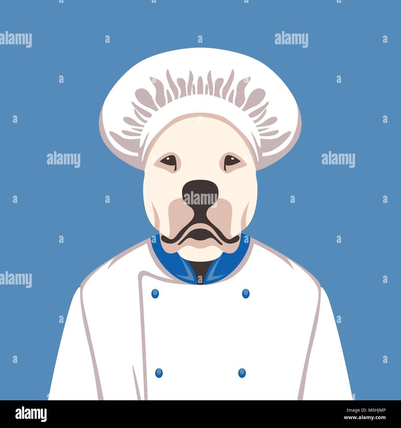 Professional cooks in kitchen uniform vector cartoon hi-res stock ...
