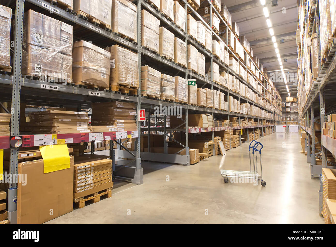 In the Warehouse through line of sight Stock Photo - Alamy