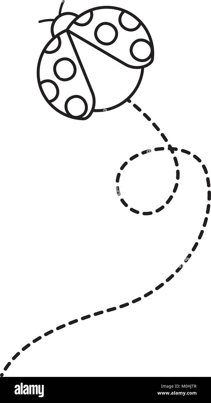 cute flying ladybug animal cartoon Stock Vector Image & Art - Alamy