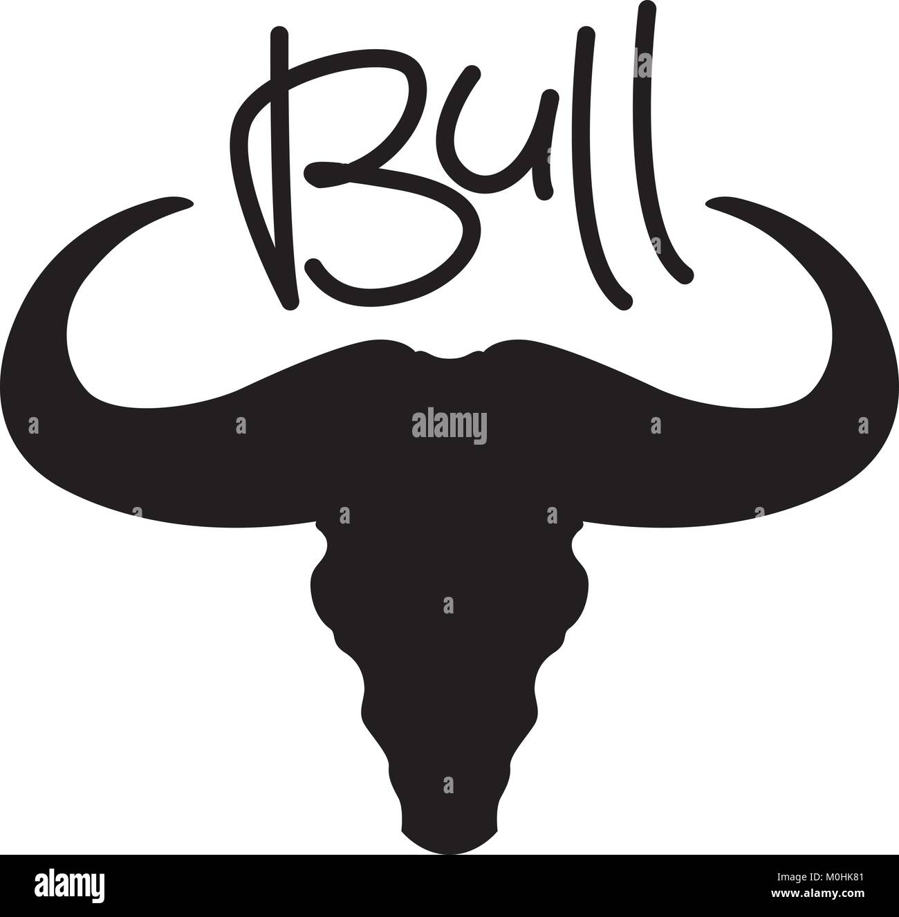 Bull skull silhouette hi-res stock photography and images - Alamy