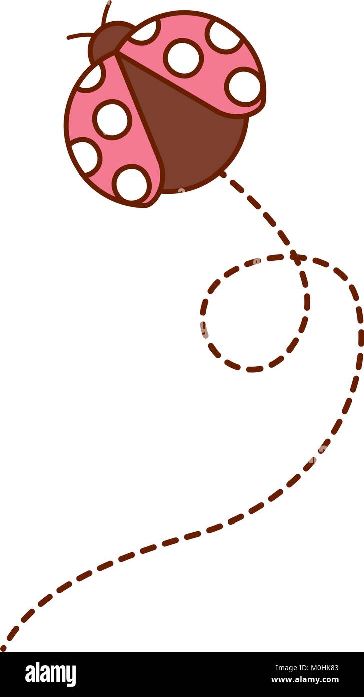 cute flying ladybug animal cartoon Stock Vector Image & Art - Alamy