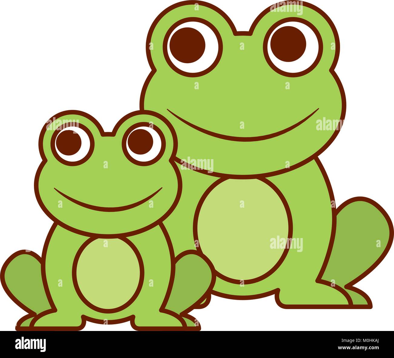 frogs cute animal sitting cartoon Stock Vector Image & Art - Alamy