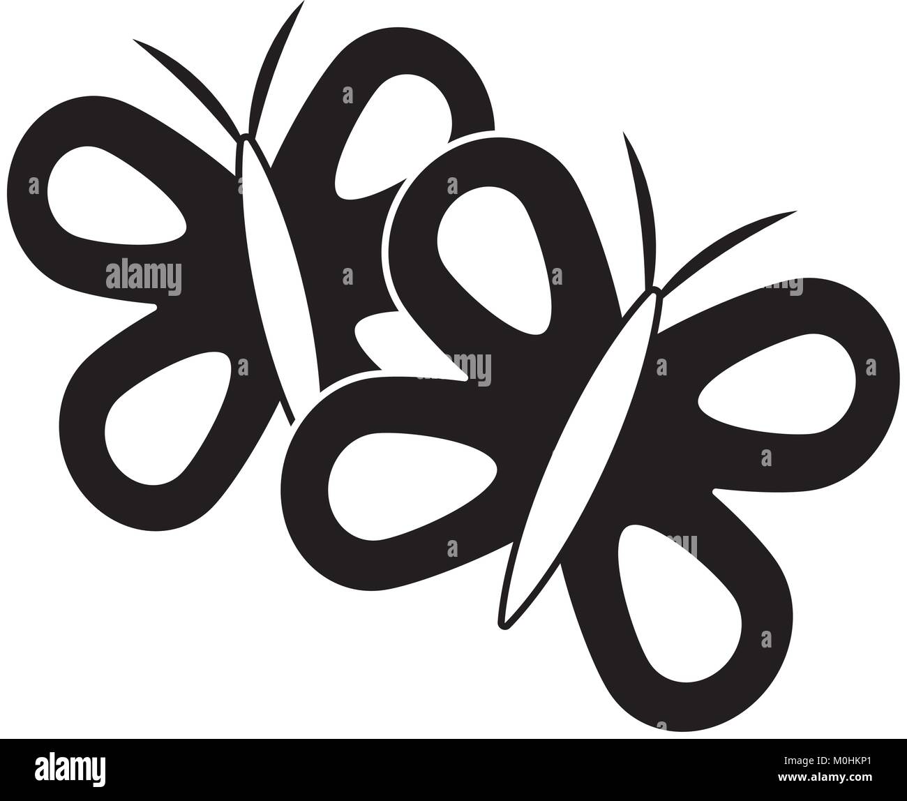 cute butterflies spring animal outline Stock Vector Image & Art - Alamy