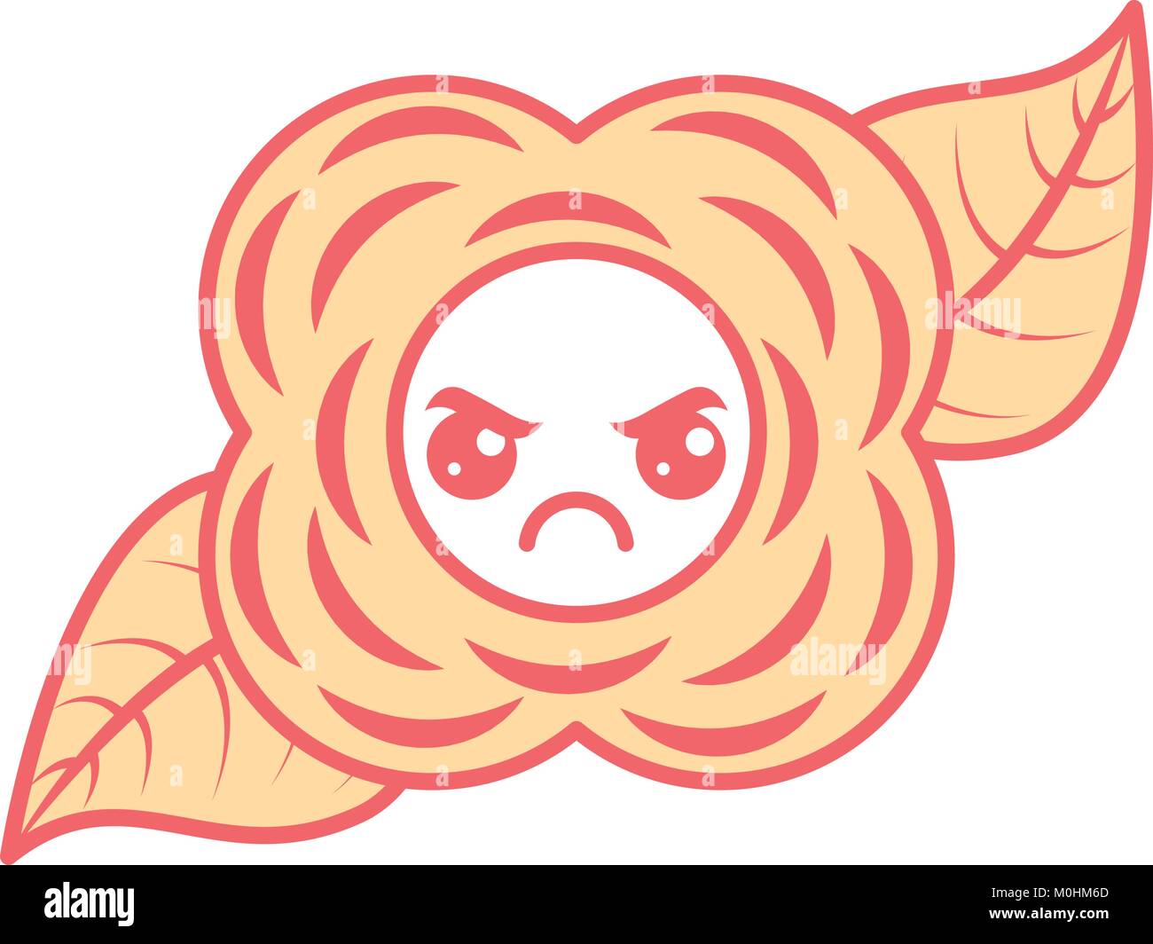 angry flower mascot cartoon kawaii Stock Vector Image & Art - Alamy