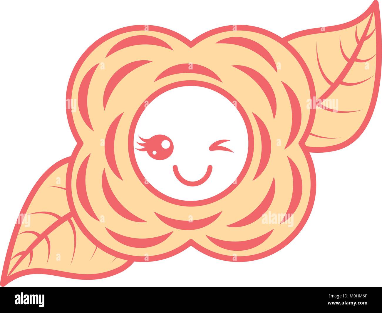 flower wink mascot cartoon kawaii Stock Vector Image & Art - Alamy