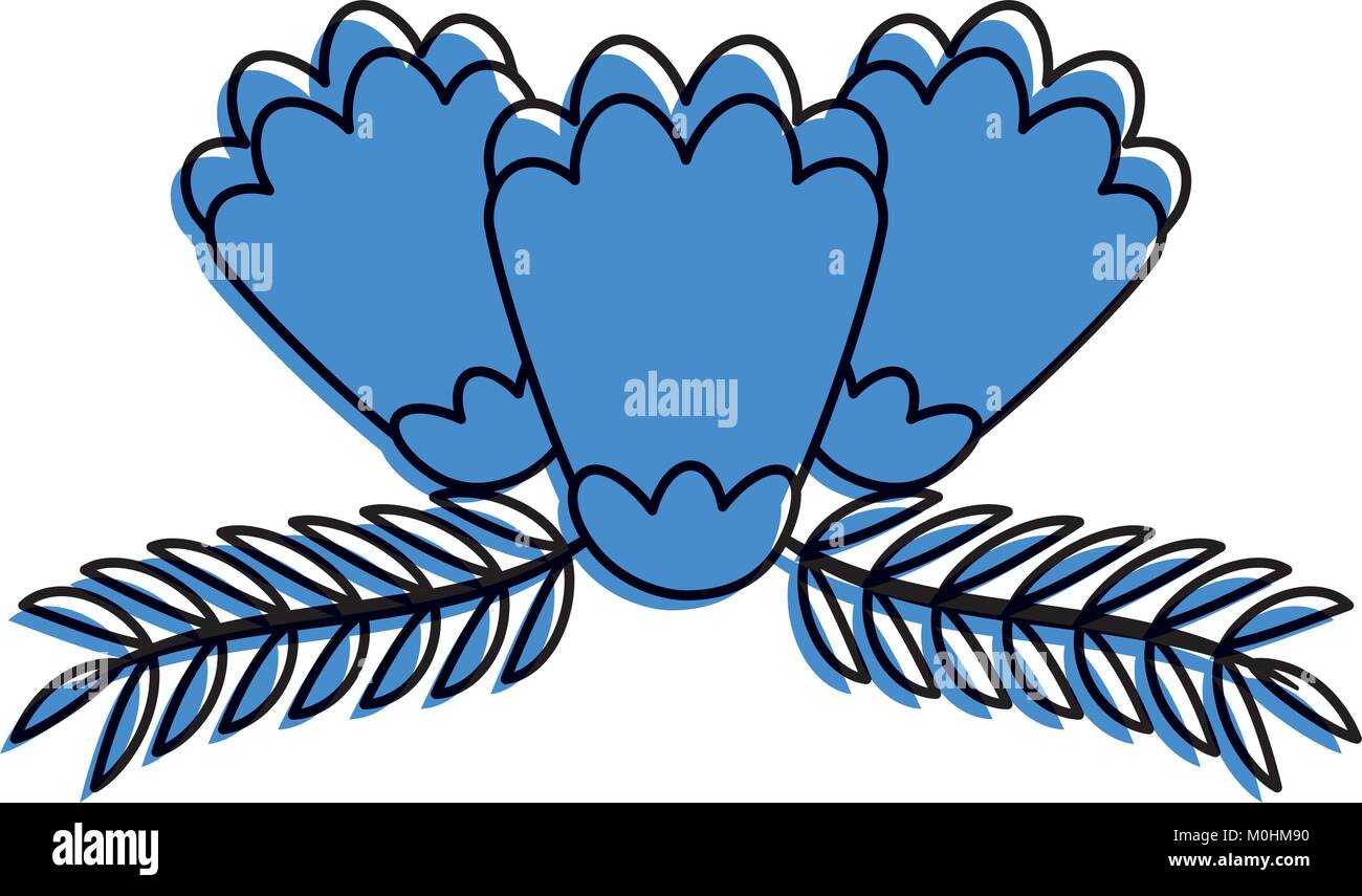 flower and leaves branch natural Stock Vector Image & Art - Alamy