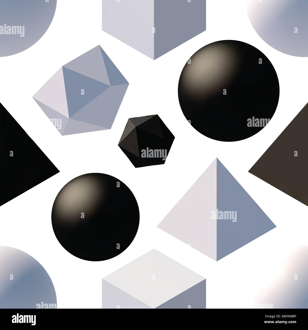 Pattern with 3d shapes Stock Vector Image & Art - Alamy