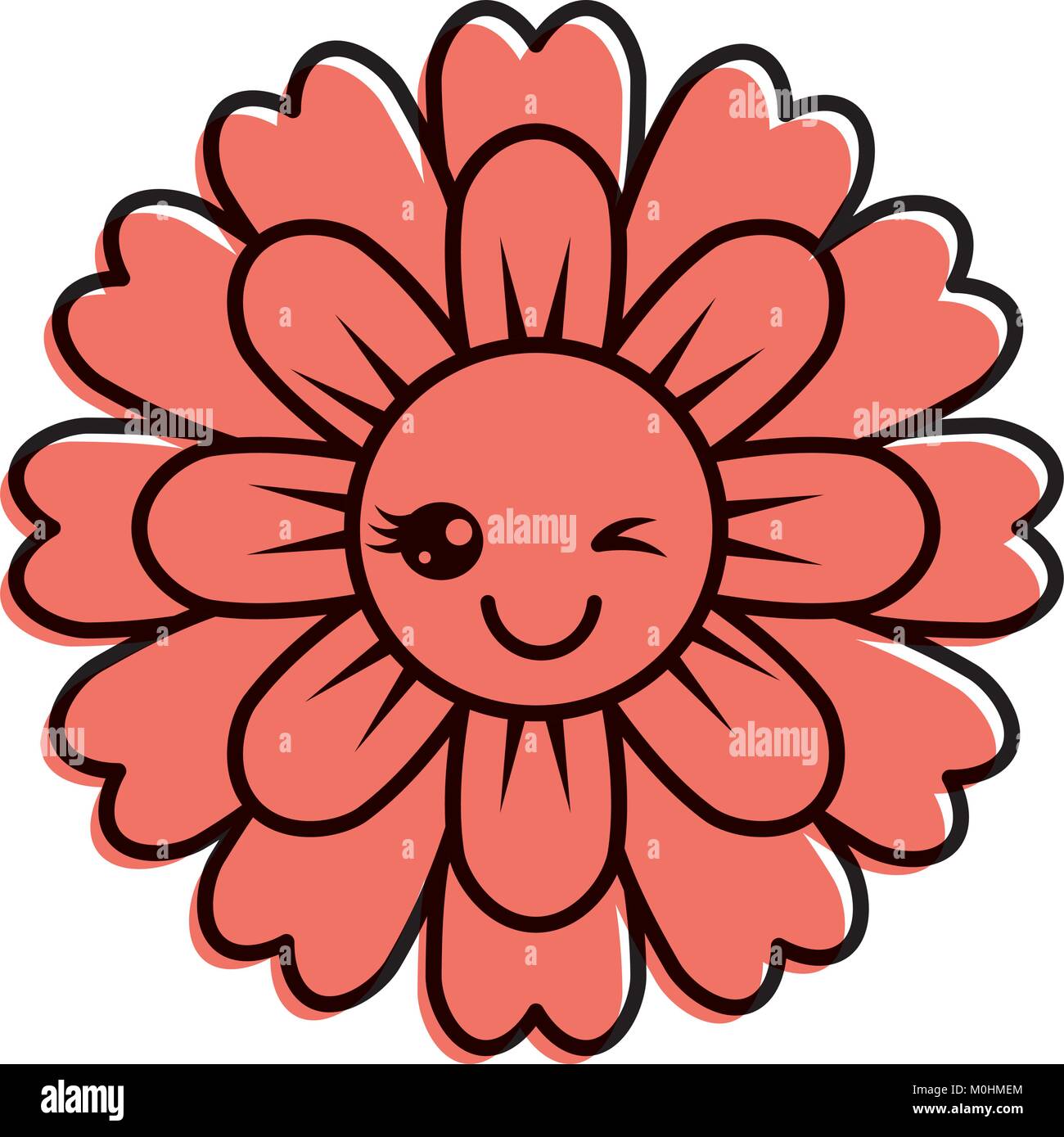 flower kawaii cartoon cute petals Stock Vector Image & Art - Alamy