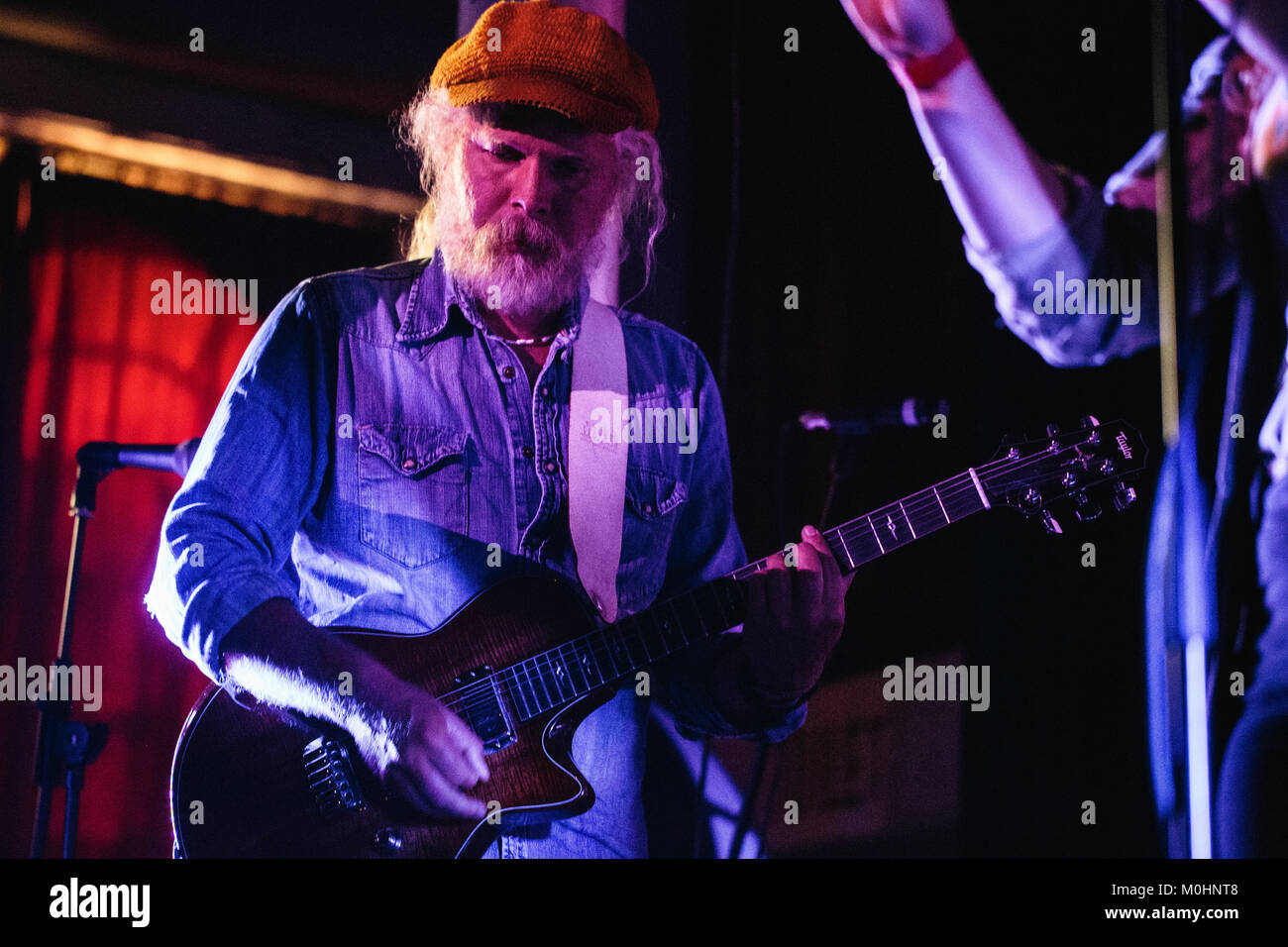 The Swedish progressive rock band Agusa performs a live concert at ...