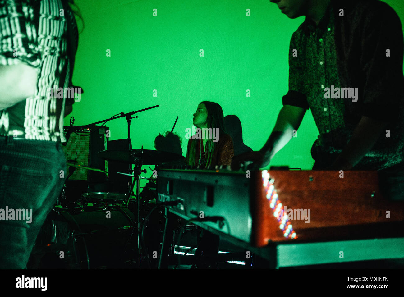 The Swedish progressive rock band Agusa performs a live concert at ...