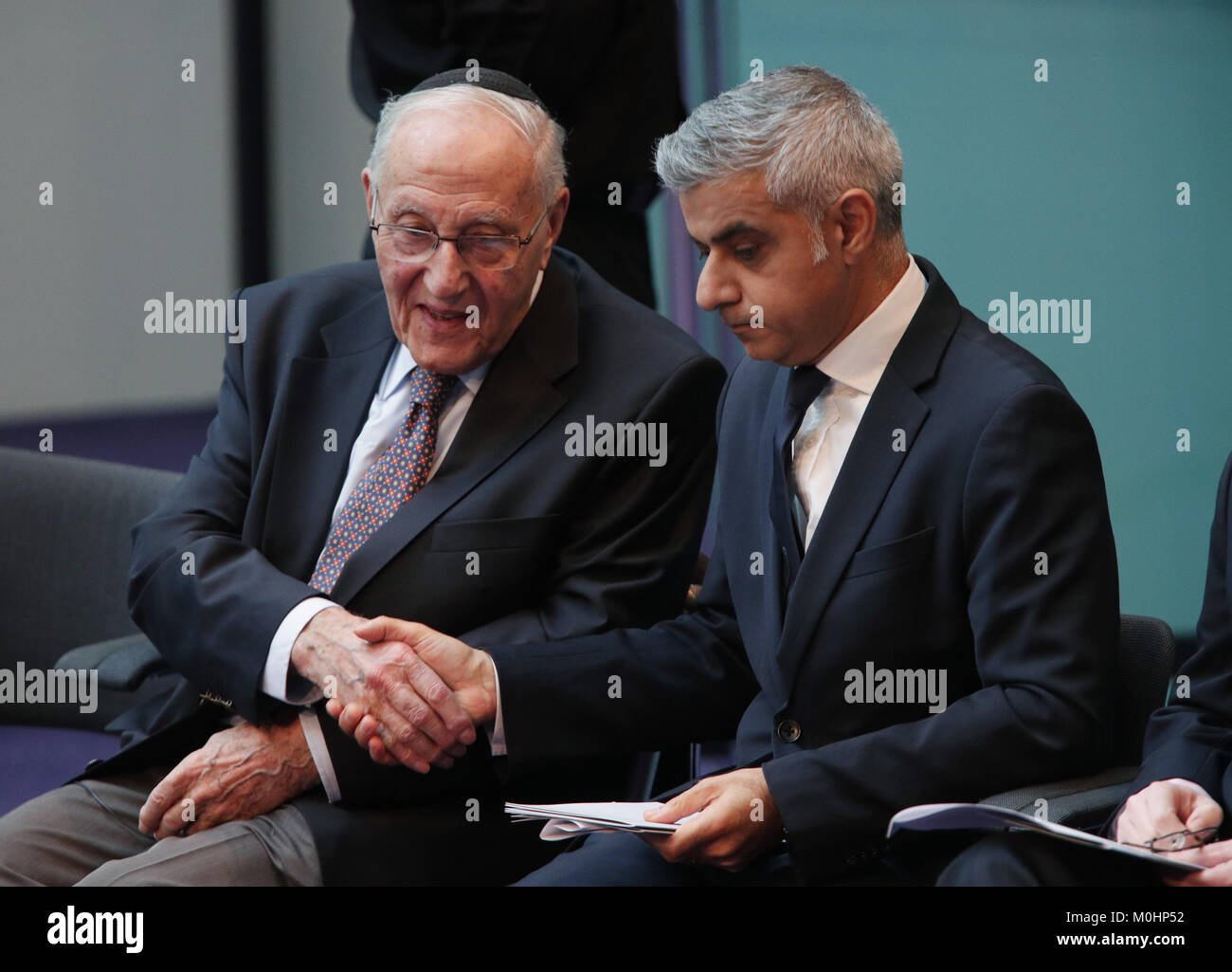 Mayor of London Sadiq Khan (right) with Holocaust survivor Manfred ...