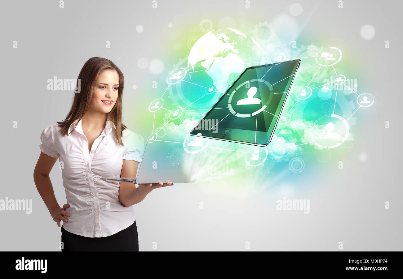 Screen world globe monitor green hi-res stock photography and images ...