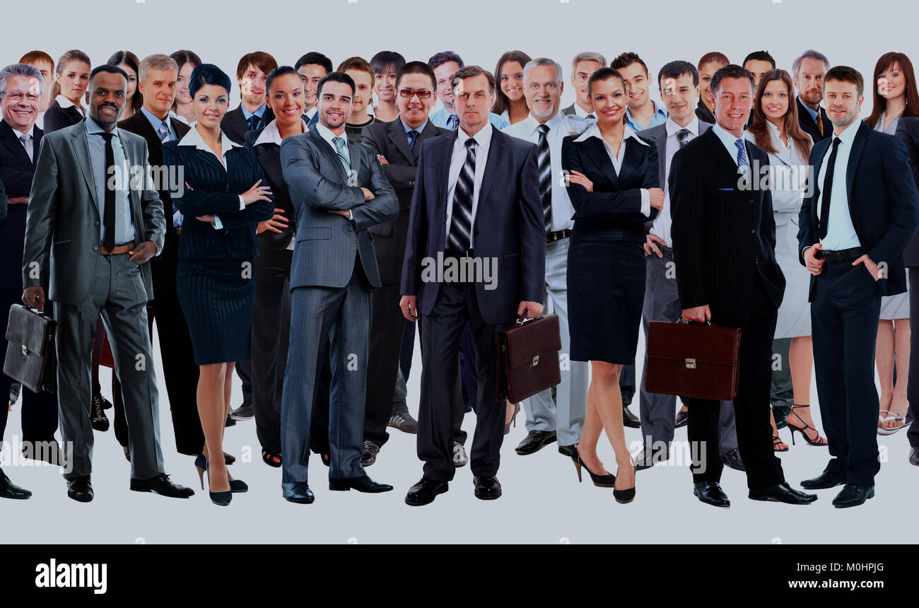 Large group of people full length isolated on white Stock Photo - Alamy