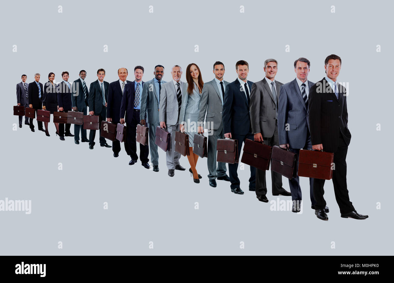 Large group of people full length isolated on white Stock Photo - Alamy