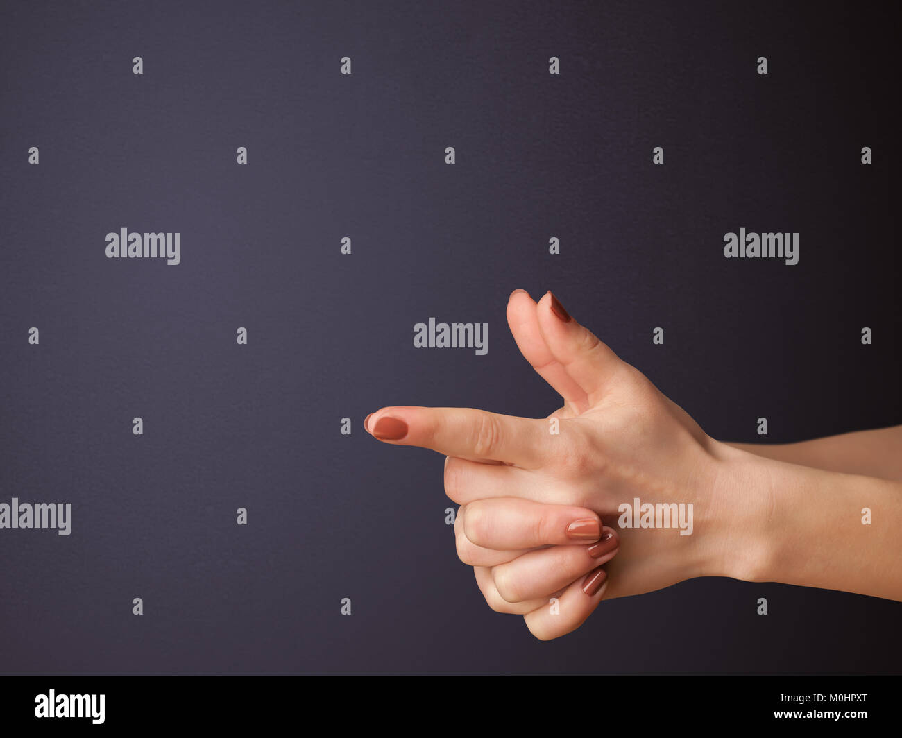 Gun shaped hand hi-res stock photography and images - Alamy