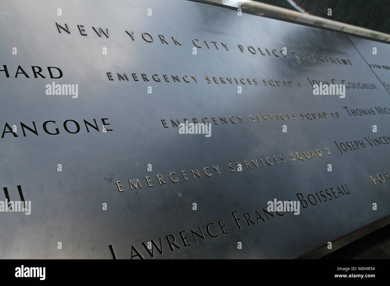 Lists of names of those who died, 9/11 Memorial and Museum Plaza South ...