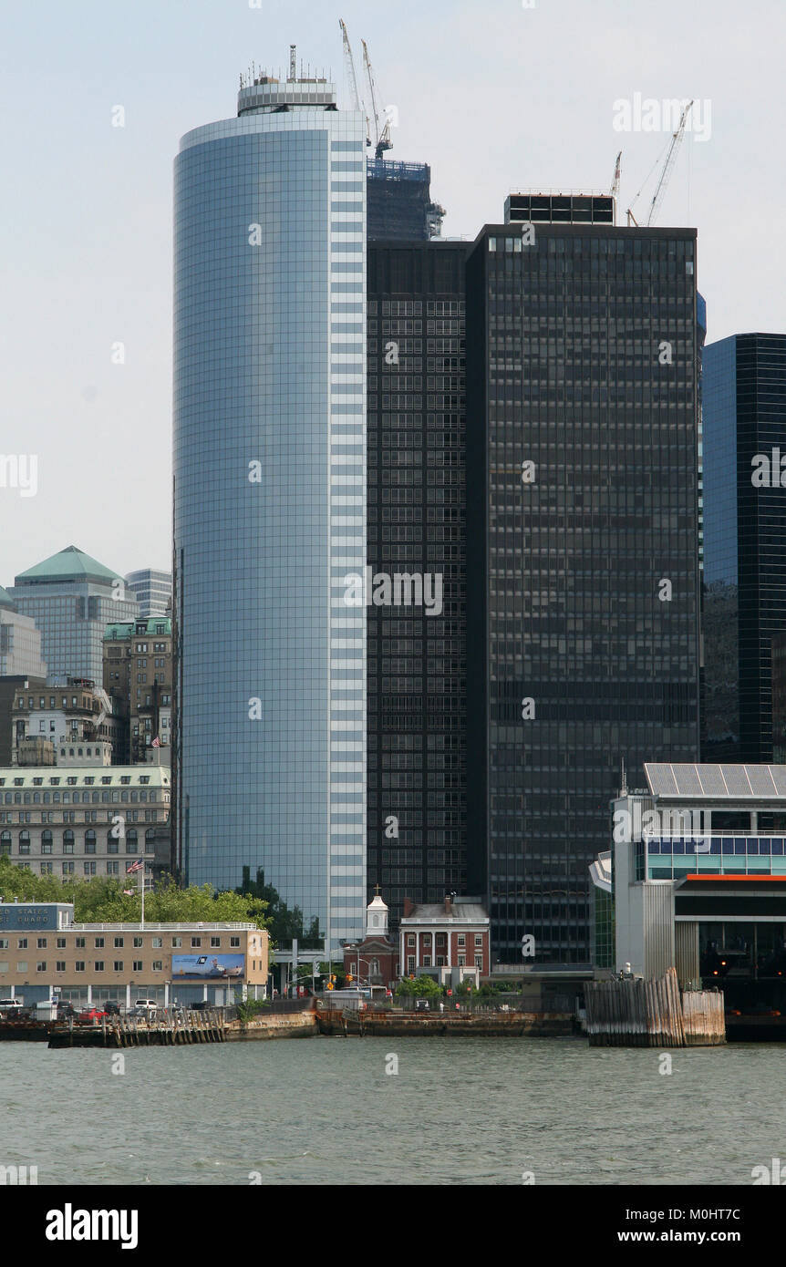 View of the high-rise office buildings with The United States Coast ...