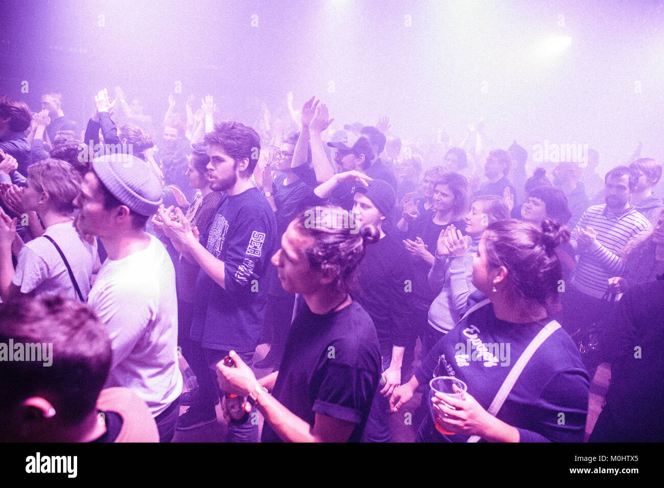 Concert goers and music lovers attend a live concert with the Danish ...