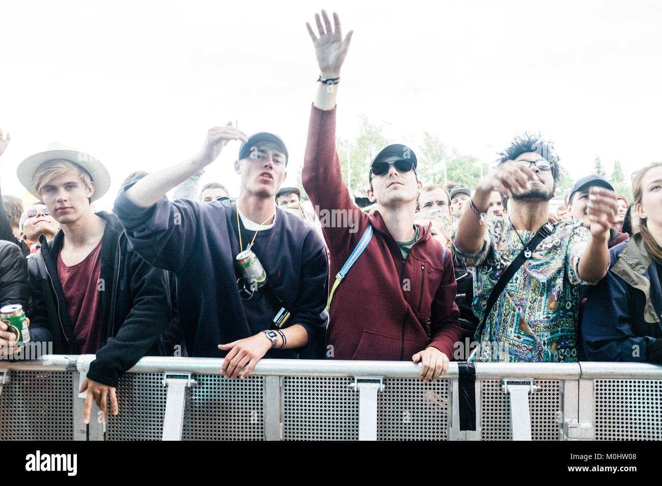 Concert goers attend a live concert with the Swedish singer, songwriter ...