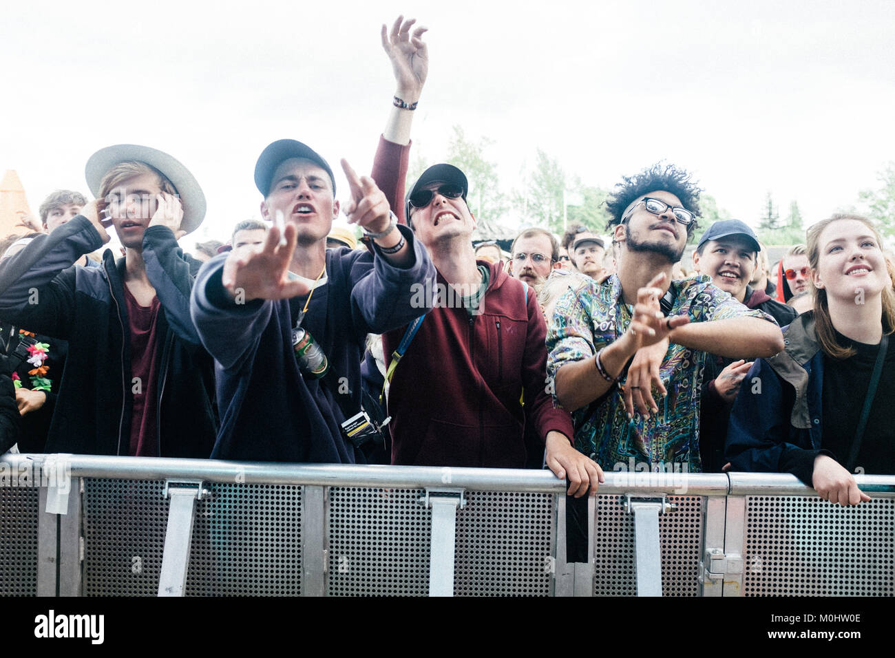 Concert goers attend a live concert with the Swedish singer, songwriter ...