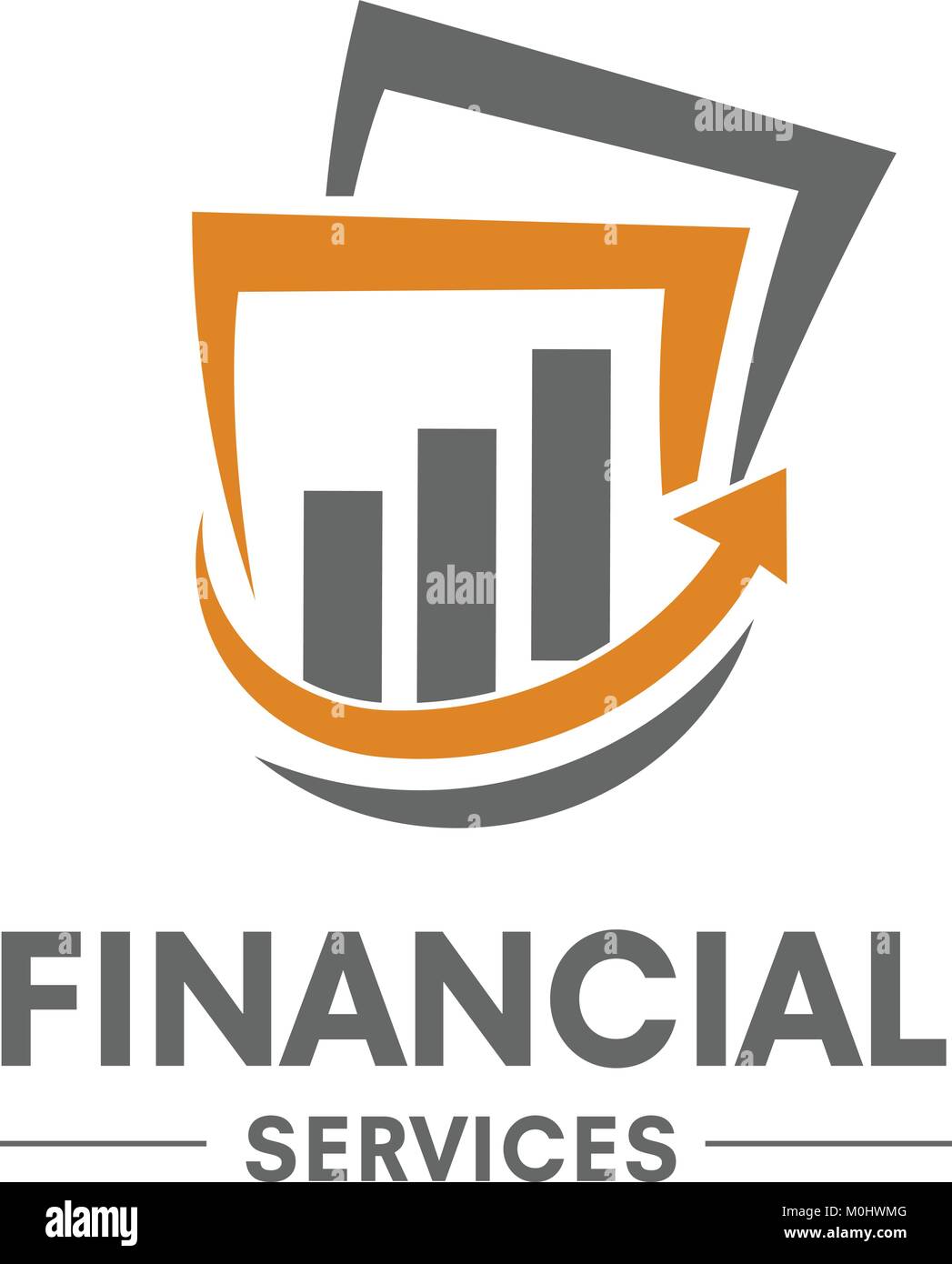 elegant and simple concept of financial service Stock Vector Image ...