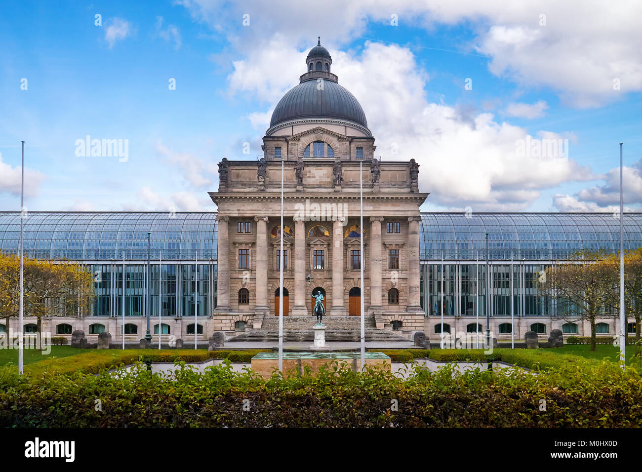 Bavarian State Chancellery, Hofgarten garden in Munich, Germany Stock ...