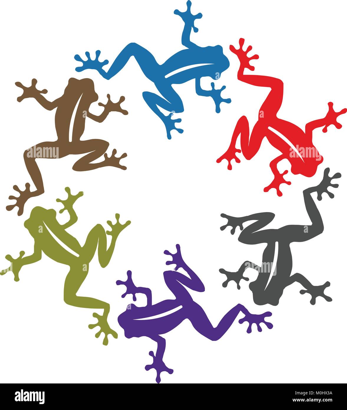 Vector Silhouette color of Frog illustrations Stock Vector Image & Art ...