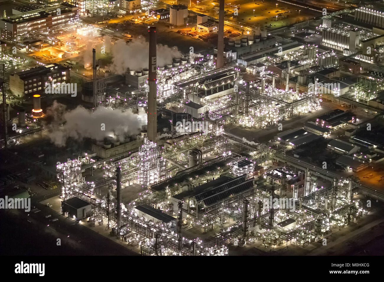 Aerial view, Chemiepark Bayer Dormagen, chemical plant Dormagen, Bayer ...