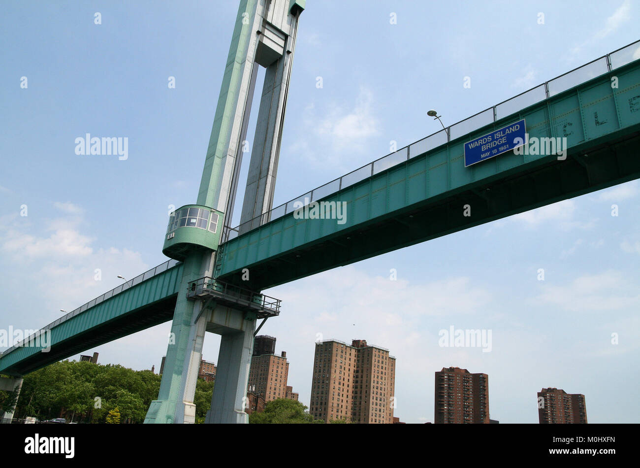 The Wards Island Bridge, AKA the 103rd Street Footbridge, pedestrian ...