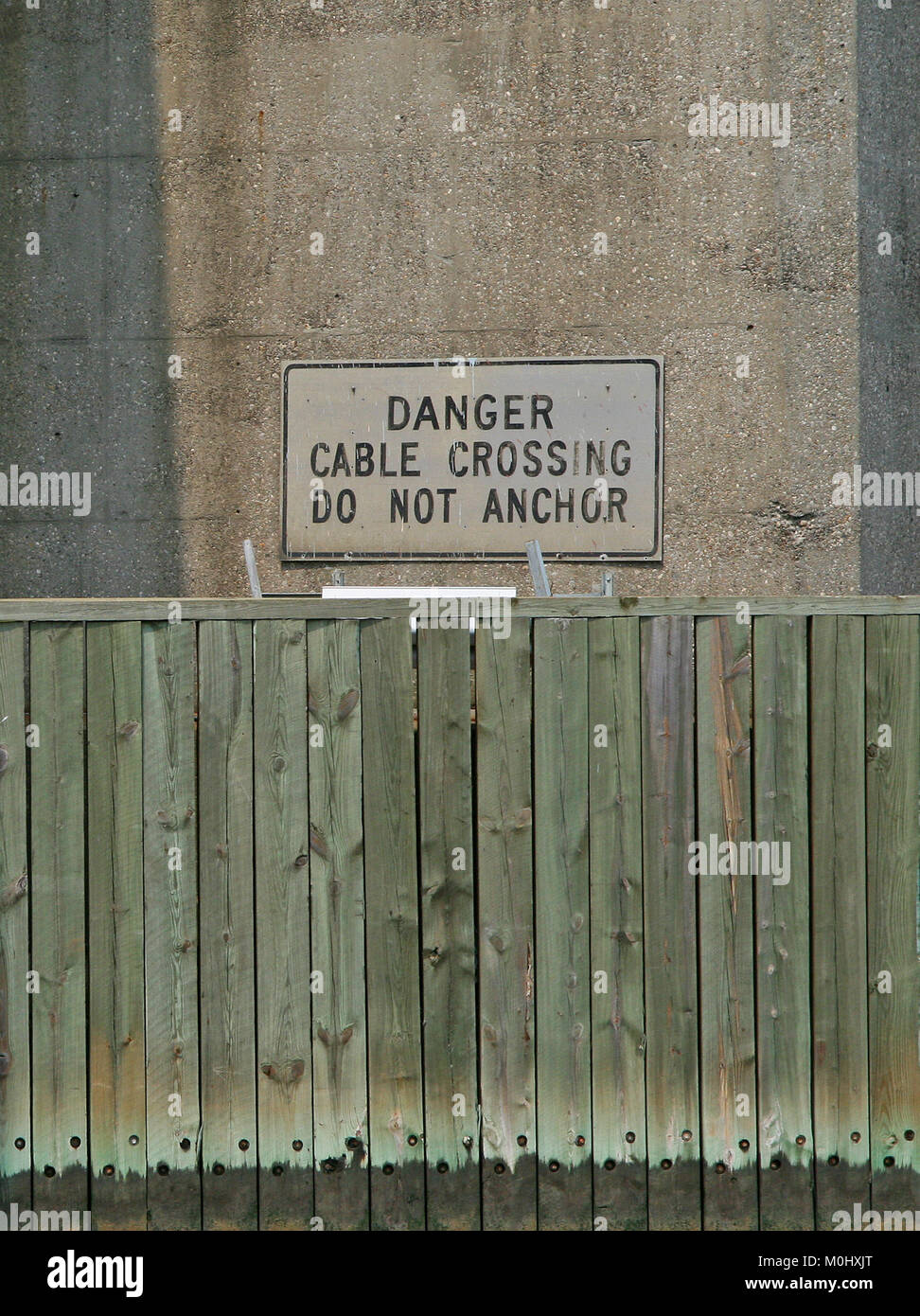 Cable warning sign hi-res stock photography and images - Alamy