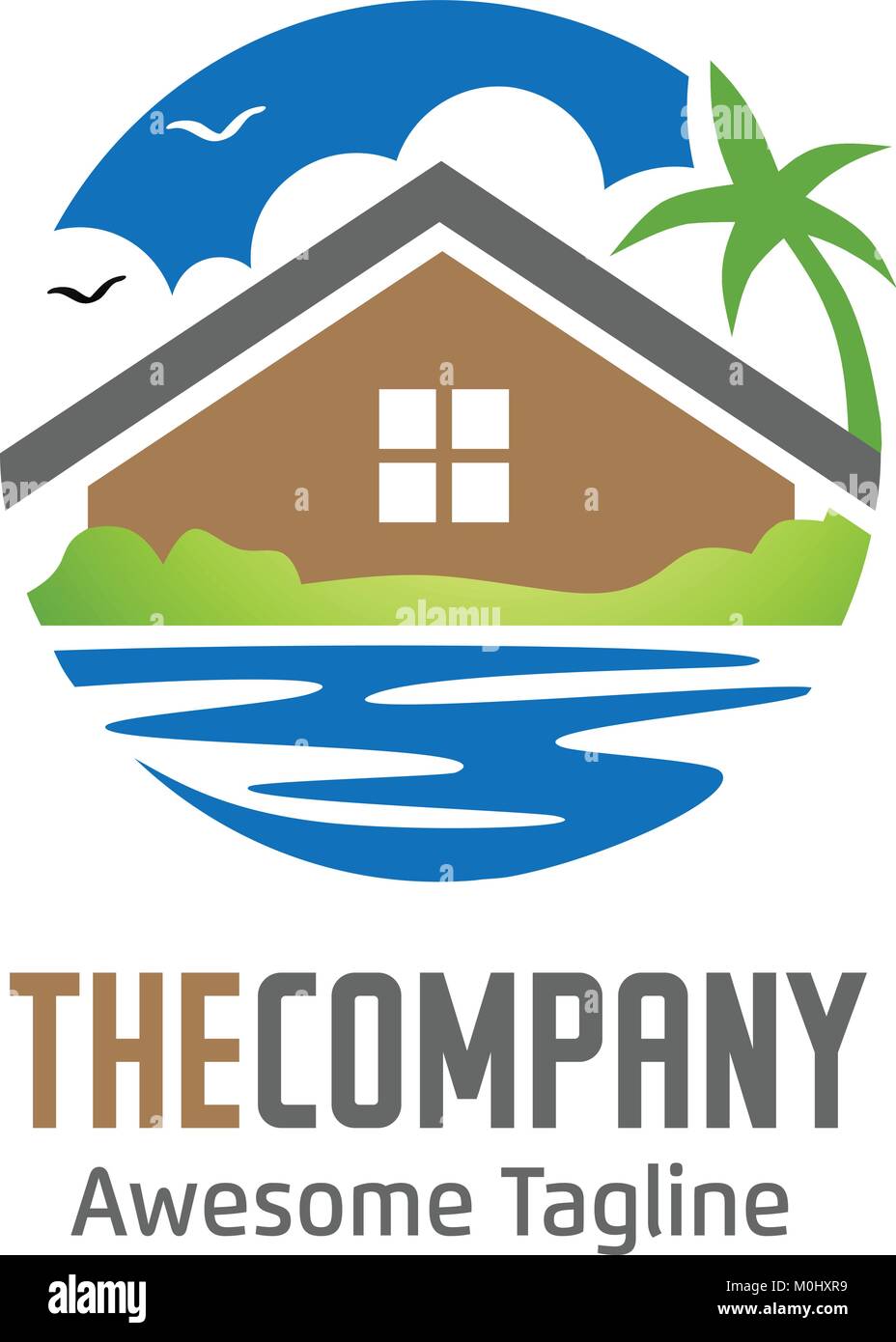 Lake front house Stock Vector Images - Alamy