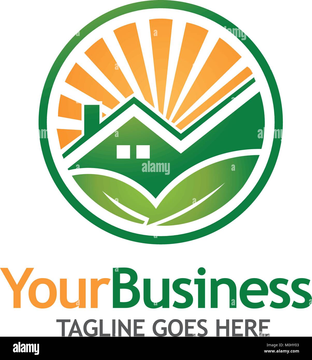 green house building logo. Ecology Nature logo Stock Vector Image & Art ...