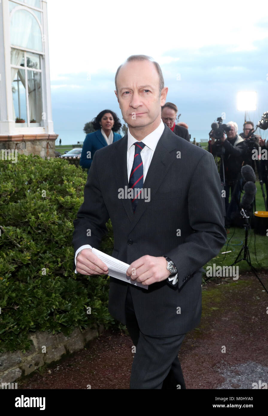 UKIP Leader Henry Bolton after speaking outside the Grand Hotel in ...