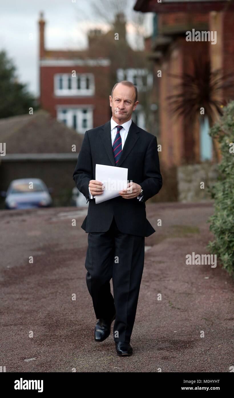 UKIP Leader Henry Bolton before speaking outside the Grand Hotel in ...