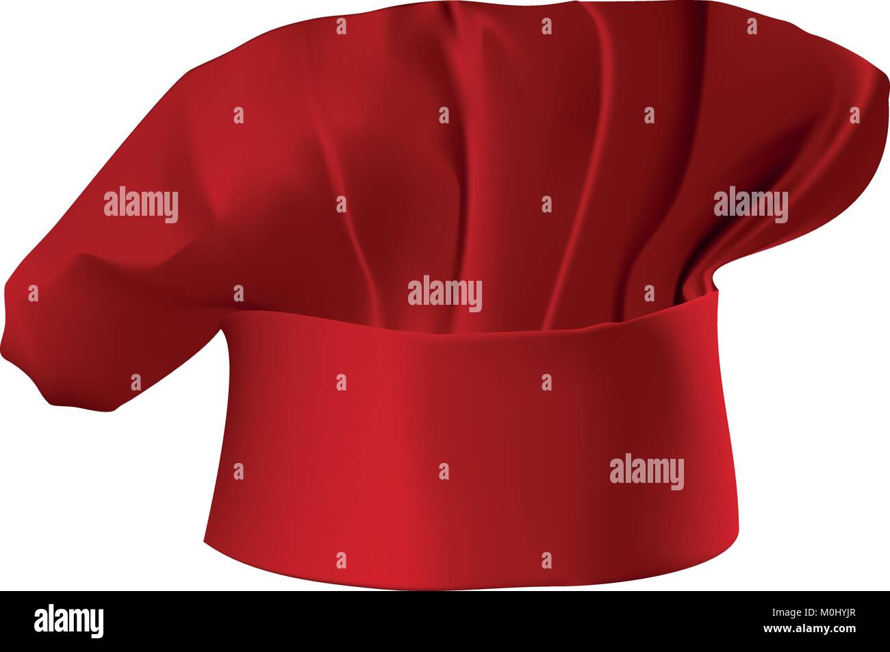 Red chef hat illustration isolated on a white background Stock Vector ...