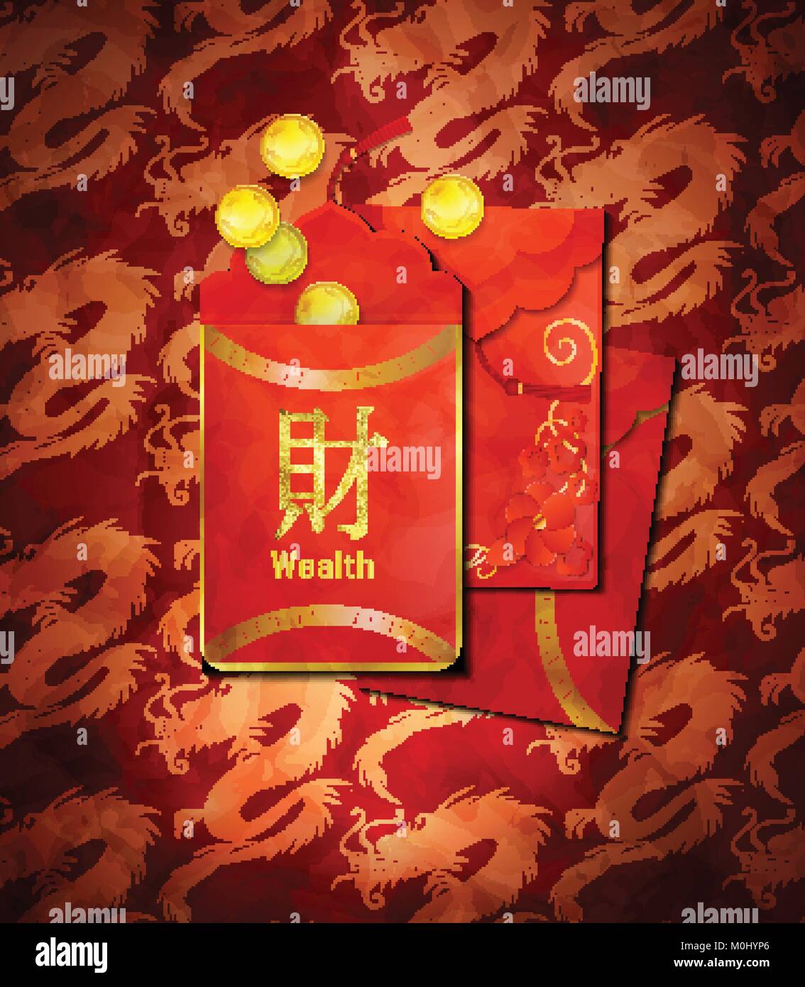 Old chinese paper money Stock Vector Images - Alamy