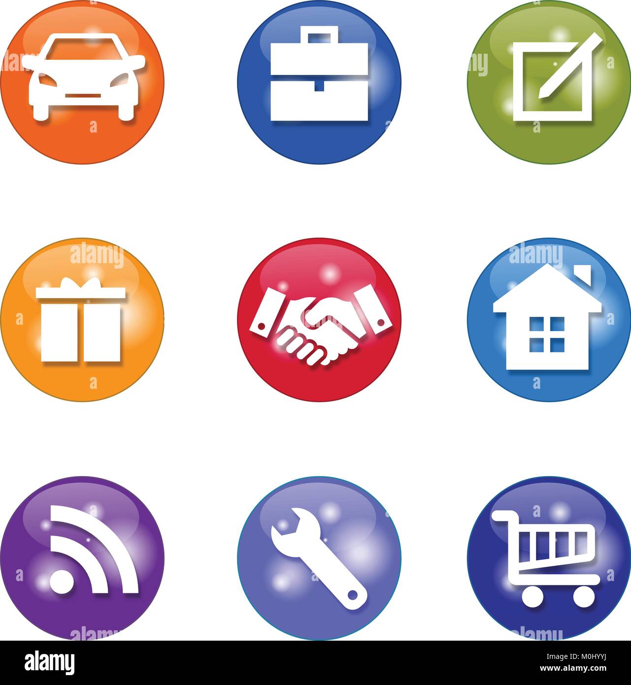 modern circle icon set , web store circle icon logo set, best circle ...